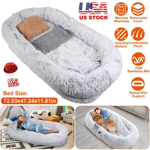 73" Extra Large Bean Bag Bed for Humans Bean Bag Human Sized with ...