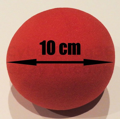 GIANT RED SPONGE BALL 1 BIG LARGE JUMBO FOAM MAGIC TRICK DIAMETER SIZE ...