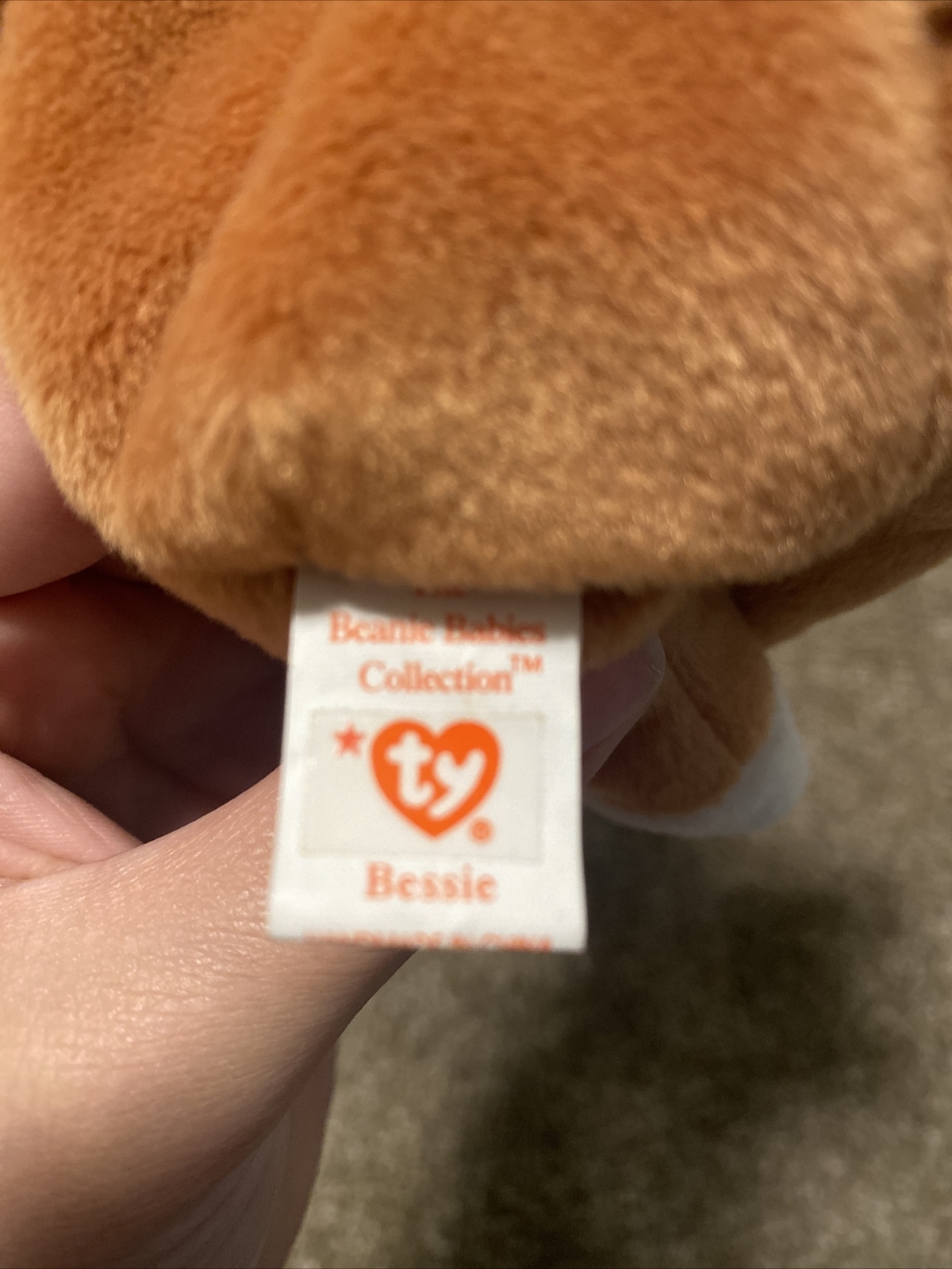 Ty Beanie Babies “Bessie” The Cow 2nd Generation tush tag | eBay