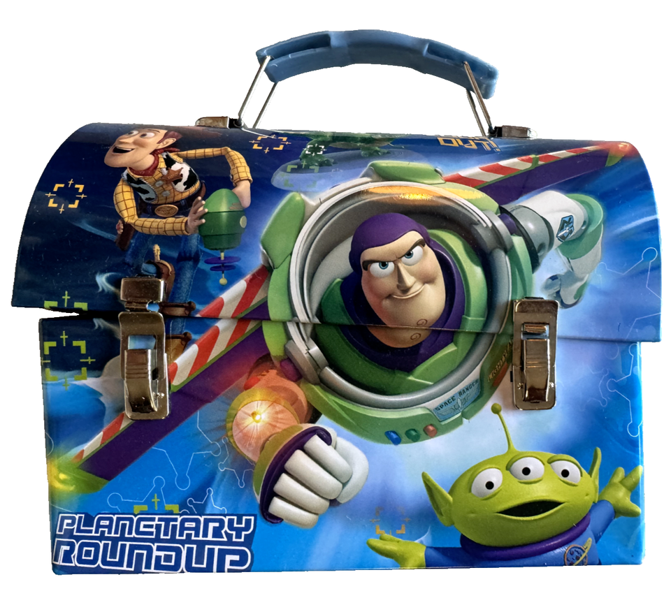 Tin Toolbox Lunch Snack Toy Carrier TOY STORY Buzz Lightyear Blue NEW ...
