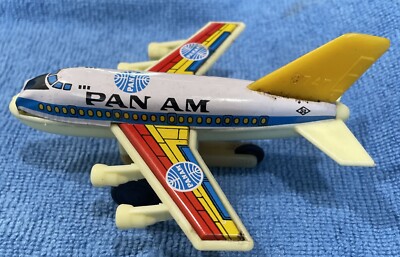 ORIGINAL VINTAGE Jimmy Toys Pan Am NA 747 A Friction Airplane Plastic ...
