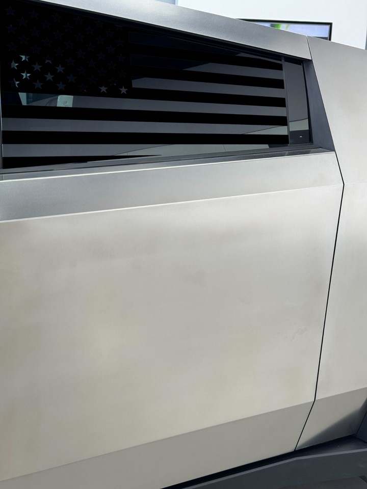For Tesla Cybertruck Rear Window American Flag Vinyl Decal Sticker ...