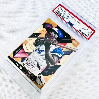 2021 Topps Project 70 Hank Aaron By Quiccs Rainbow Foil SP #/70 PSA 8 ...