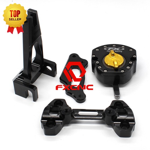 FXCNC Steering Damper w/Mounting Kit 2014 2015 2016 MT-09 FZ-09 MT09 ...