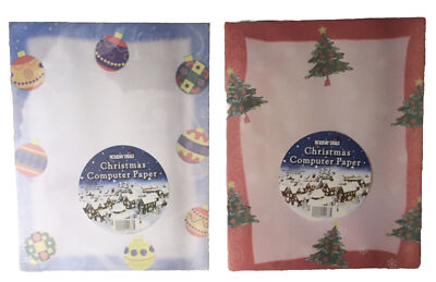 Christmas Computer Paper 2-Pack 8.5"x 11" 42 Pages/Pack Stationary ...