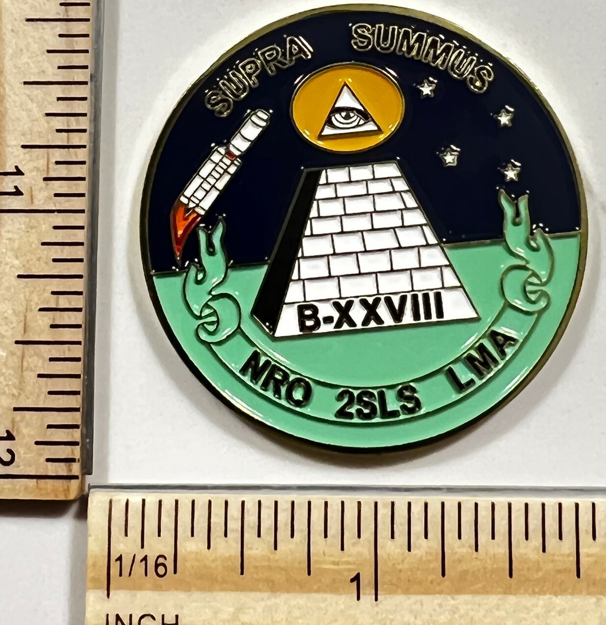 BLAKC OPS CHALLENGE COIN AND NRO PATCH - SPY SATELLITE 2SLS LMA SUPRA ...