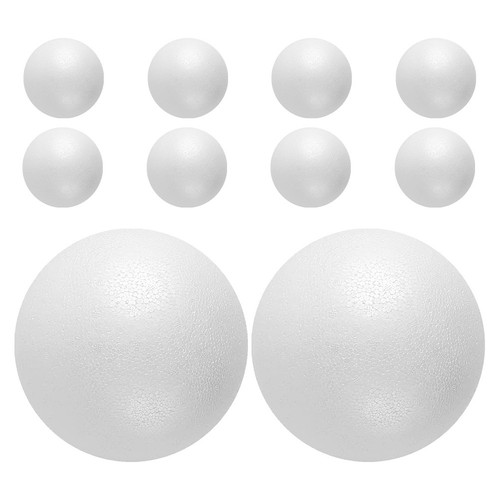 10pcs Smooth Round Foam Ball Unpainted Round Ball DIY Craft Decoration ...