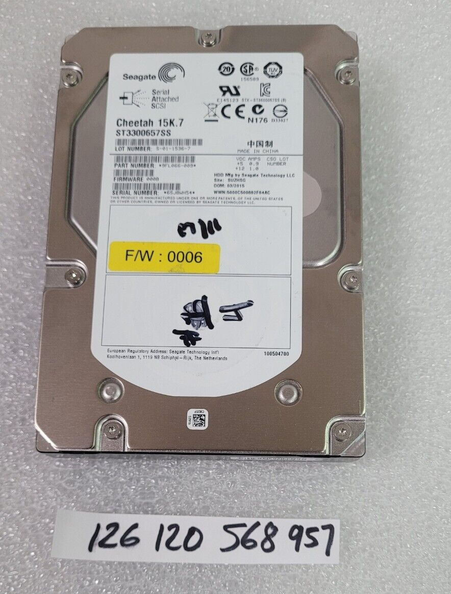 ST3300657SS 9FL066-009 300GB 15K 3.5 SAS 6G 16MB HDD - F/W : 0006 | eBay