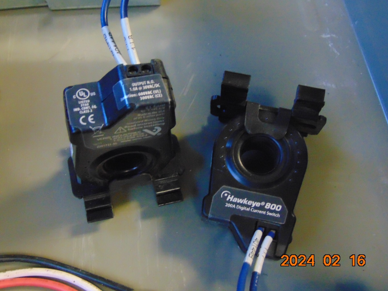 LOT OF 2 Hawkeye 800 Veris Industries 200A Digital Current Switch W ...