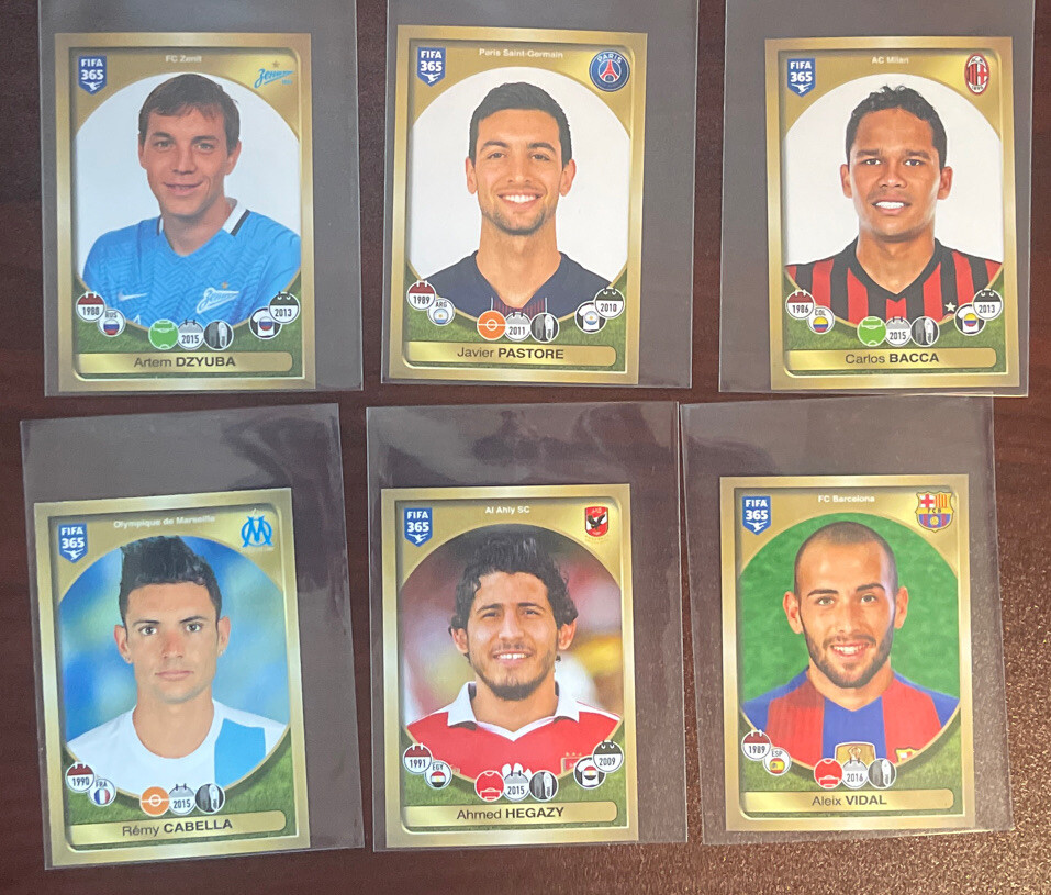 2016 Panini FIFA 365 PINK Lot Vidal Cabella Pastore Bacca Hegazy Mint ...