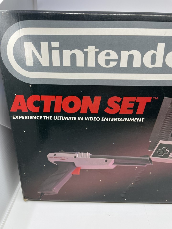 Vintage Nintendo NES Action Set Home Console - White/Gray Box Only 1988 ...