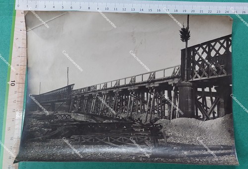 885 20) WW1 MONTEREALE VALCELLINARUZ 1919 FRIULI PONTE FERROVIA CELLINA ...