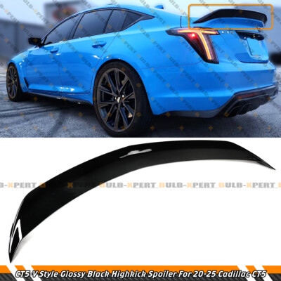 FOR 20-25 CADILLAC CT5 V BLACKWING STYLE GLOSS HIGH KICK DUCKBILL TRUNK ...