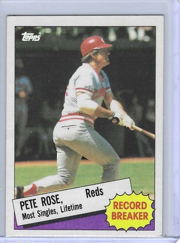 RIP PETE ROSE 1985 TOPPS RECORD BREAKER #6 REDS / EBAY GR-EX | eBay