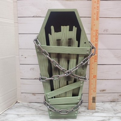 Gemmy Halloween Cursed Coffin Zombie Green Casket Screams Animated 18 ...