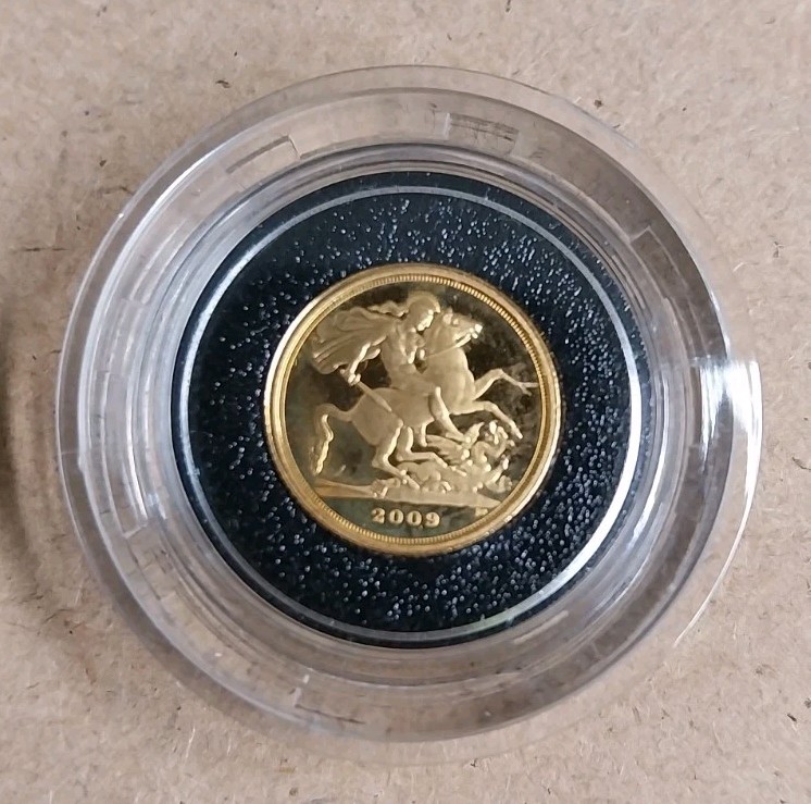 2009 Royal Mint Limited Edition Gold Quarter Sovereign PROOF UK Coin ...