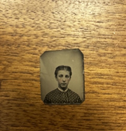 Antique Gem Type Tin Type Photograph - 1800's, Young Lady / Women | eBay