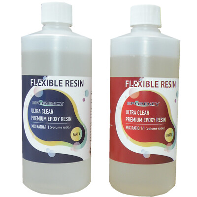 Eparency Clear Flexible Epoxy Resin (Shore A Hardness 75) 1L | eBay ...