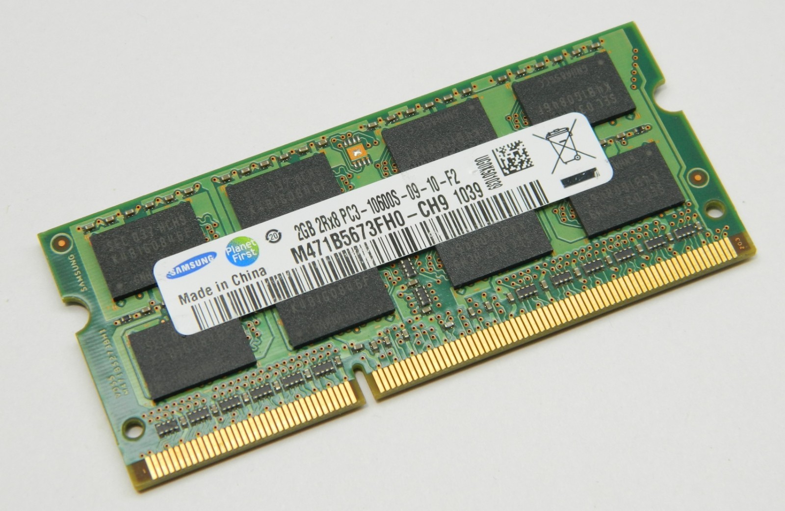 SAMSUNG 2GB RAM 2RX8 PC3-10600S Laptop Memory | eBay