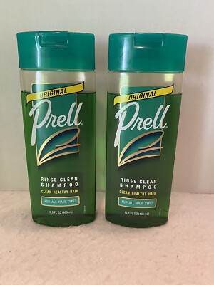 NEW 2 Bottles Prell Original Rinse Clean Shampoo All Hair Types 13.5 Fl ...