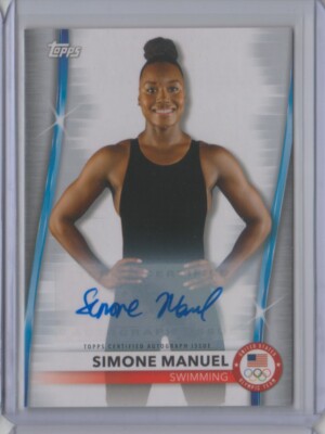 2021 Topps U.S. Olympic Team Autograph Silver Simone Manuel 13/50 Auto ...