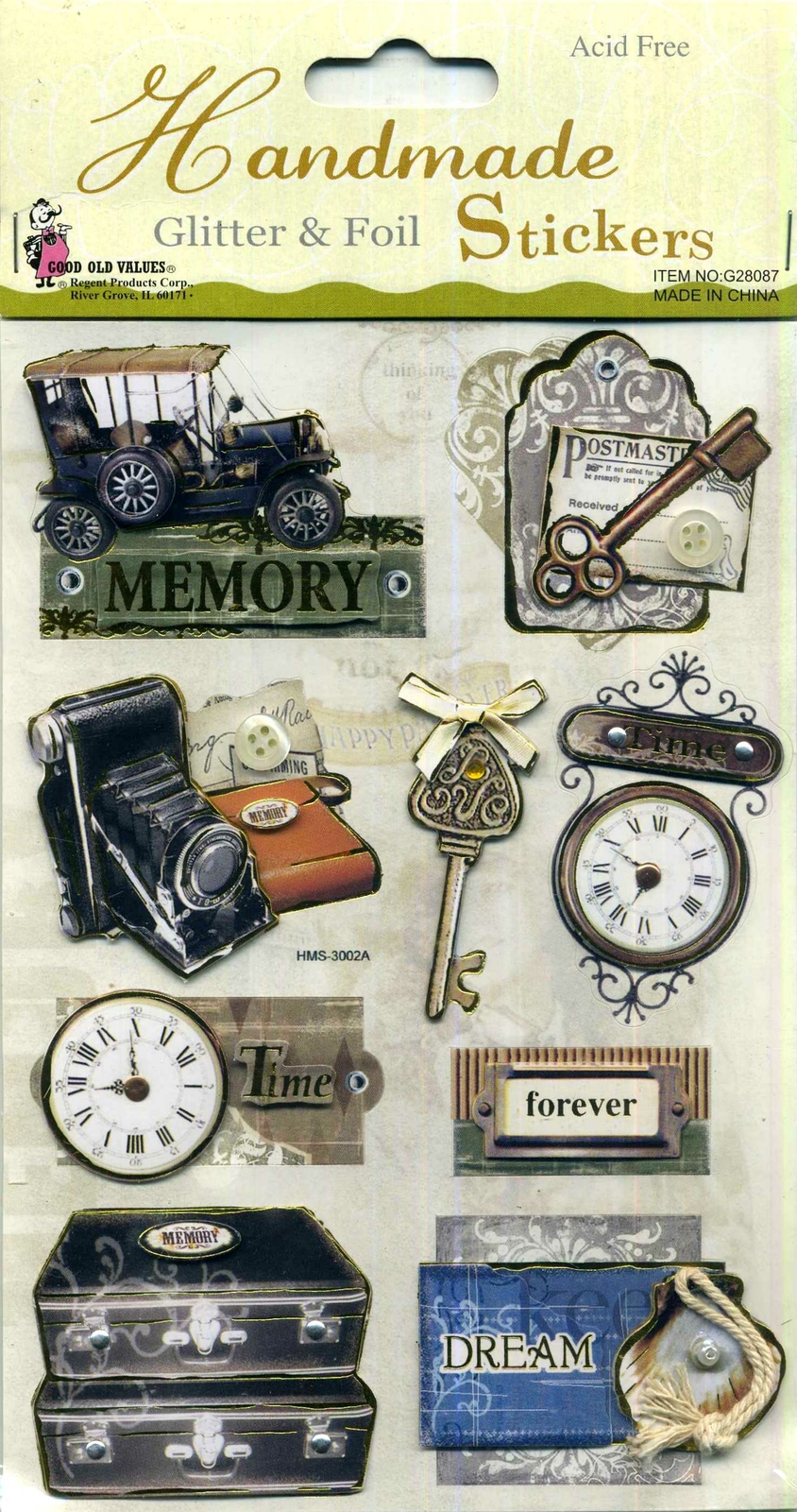 Handmade Glitter and Foil Faux Antique Stickers by Good Old Values | eBay