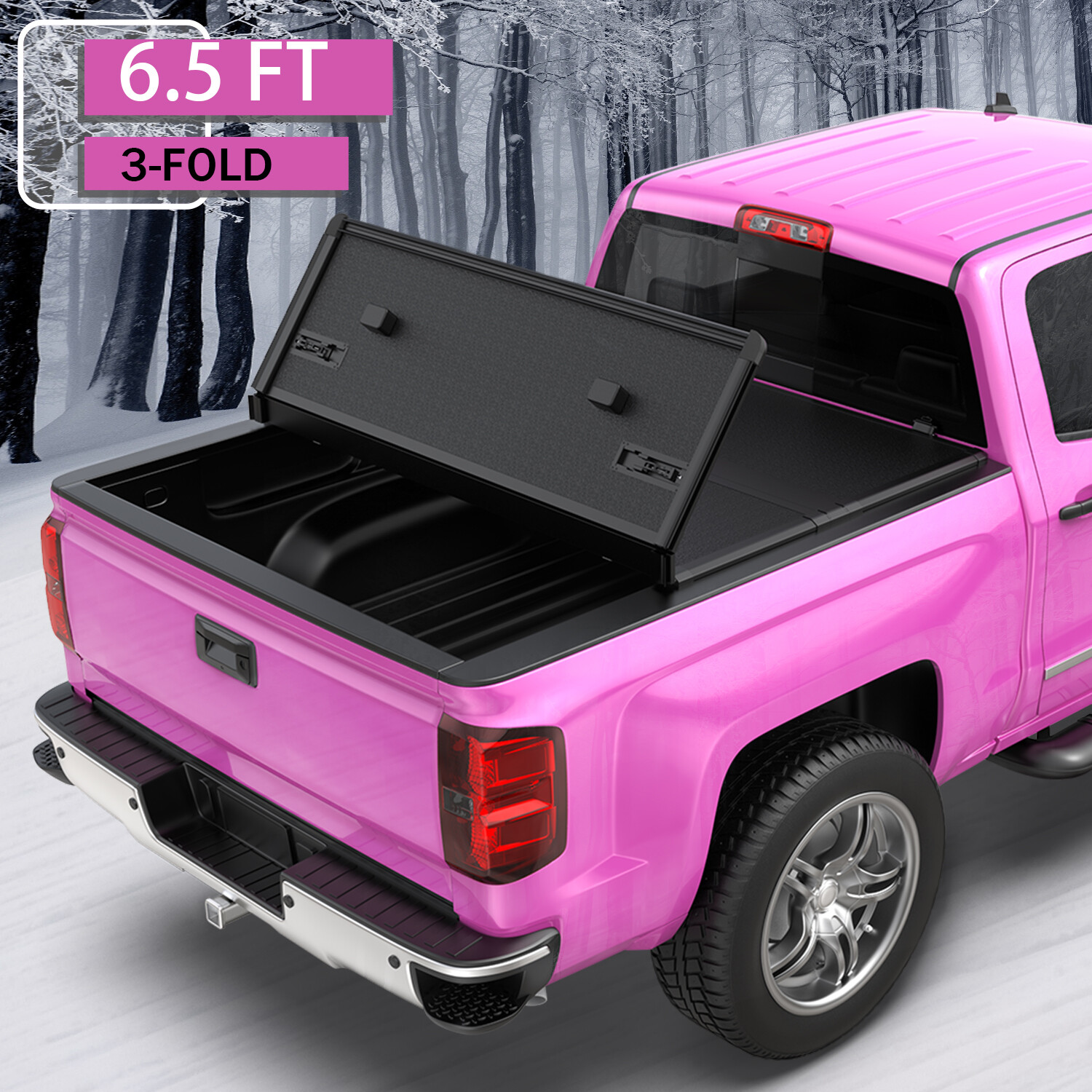 6.5FT Fiberglass Hard Tonneau Cover fits 07-13 Chevy Silverado GMC ...