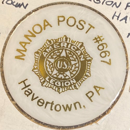 Havertown, PA AL Manoa Post #667 c1970's-80's Plastic Draft Beer" Token ...
