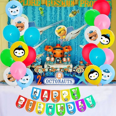 Octonauts Kids Birthday Party Supplies Decor Balloon Cup Plate Banner ...