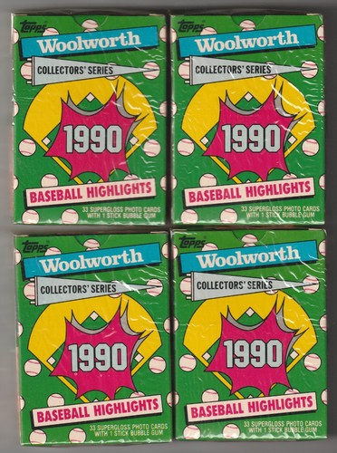 Four 1990 Topps Woolworth Baseball Highlights Factory Sealed Sets | eBay