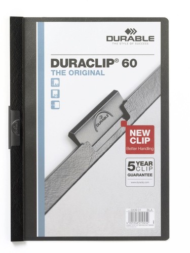 Durable Clip Folder DURACLIP 60 A4 Black (Pack of 25) 2209/01 ...