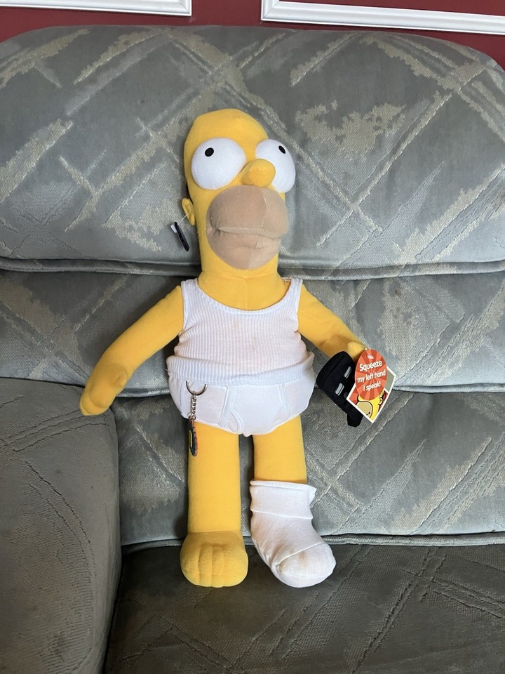 SIMPSONS APPLAUSE 2003 TALKING HOMER IN UNDERWEAR 19” Not Working | eBay