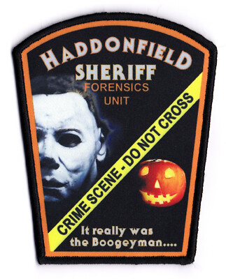 NEW STYLE HADDONFIELD SHERIFF FORENSICS IL ILLINOIS HALLOWEEN MICHAEL ...
