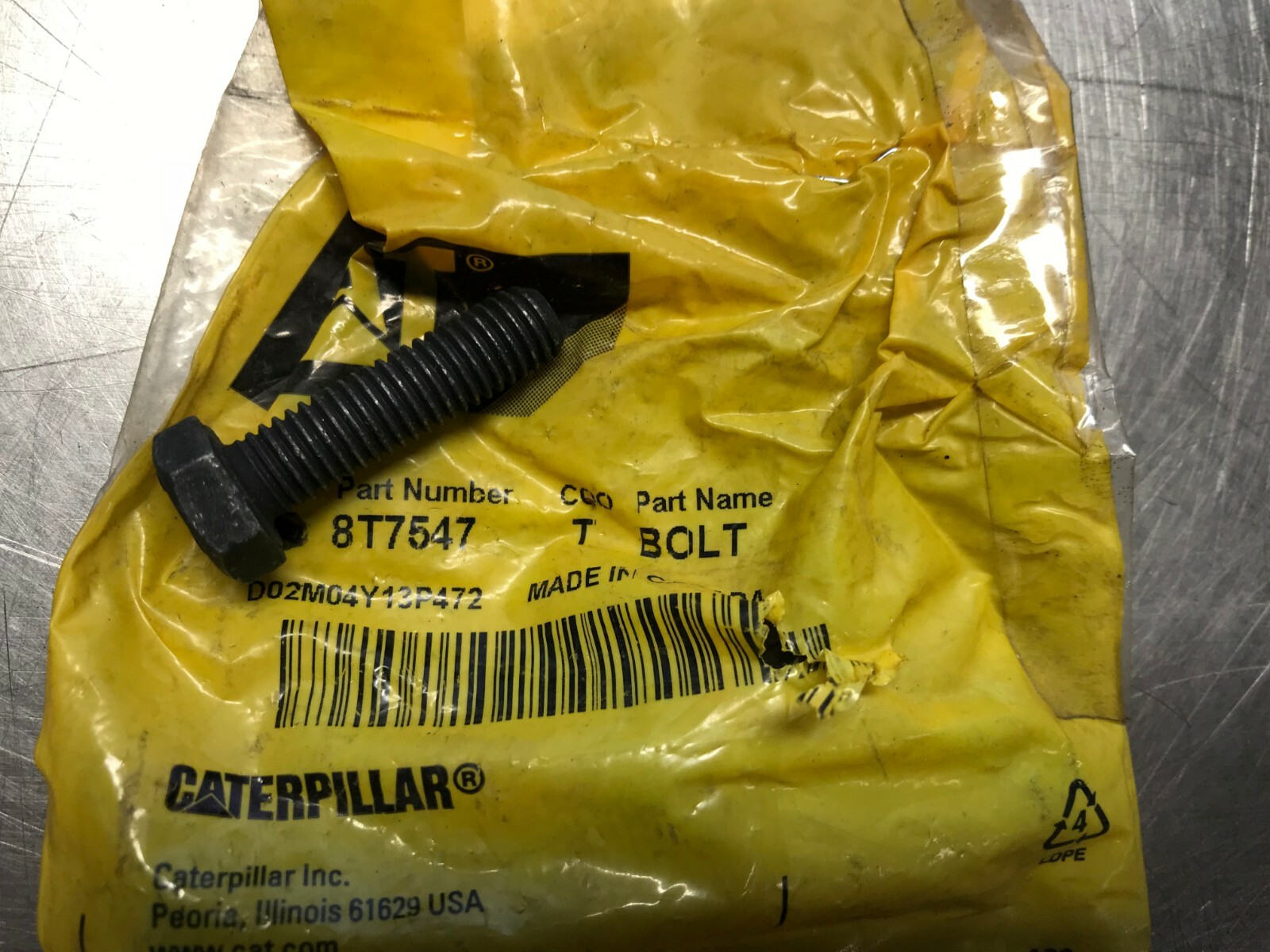 8T7547 GENUINE CAT BOLT QTY of 2 Bolts Caterpillar 8T-7547 | eBay