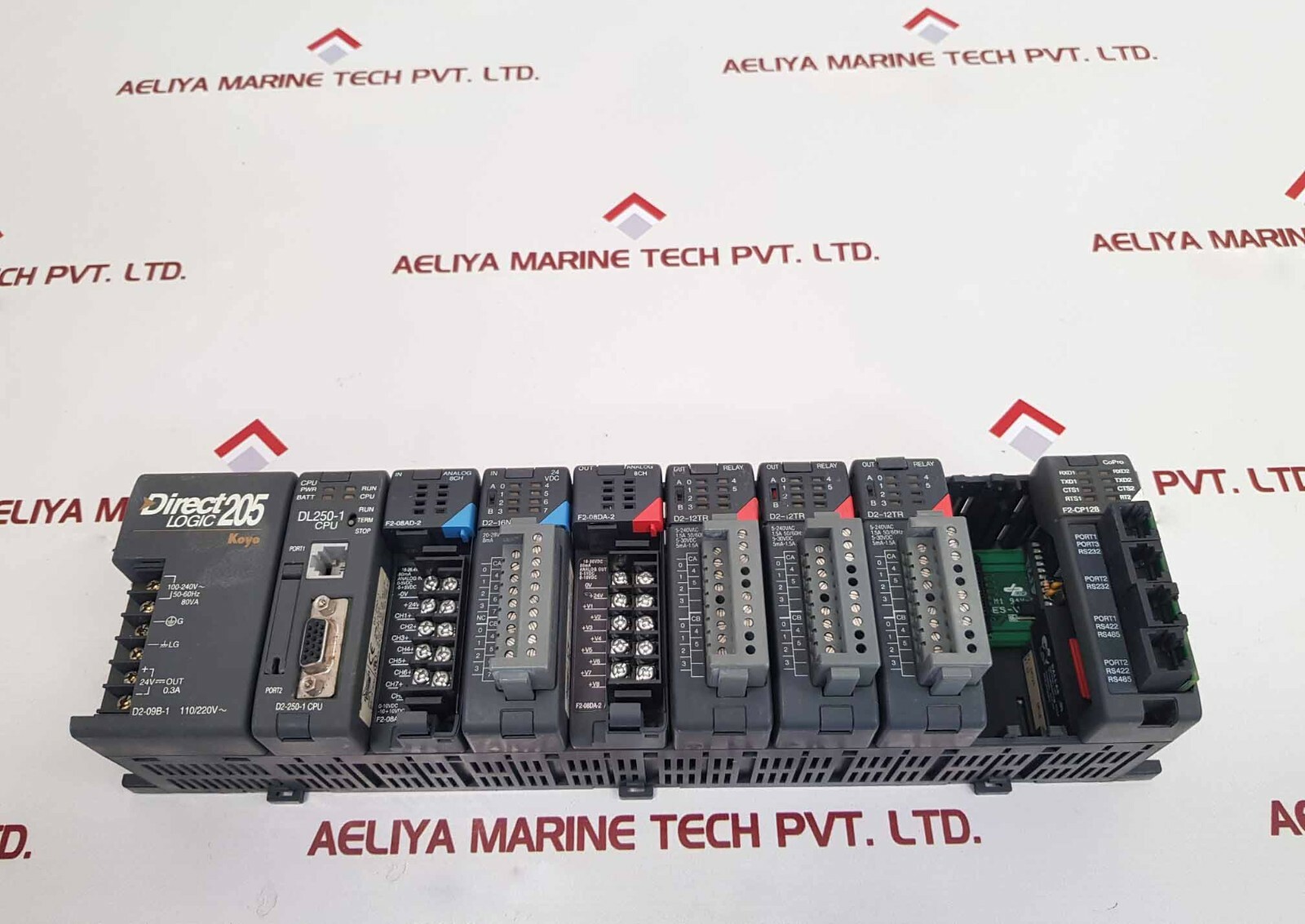 Koyo direct d2-09b-1,dl250-1 cpu,f2-08ad-2,d2-16nd3-2,f2-08da-2,d2-12tr ...