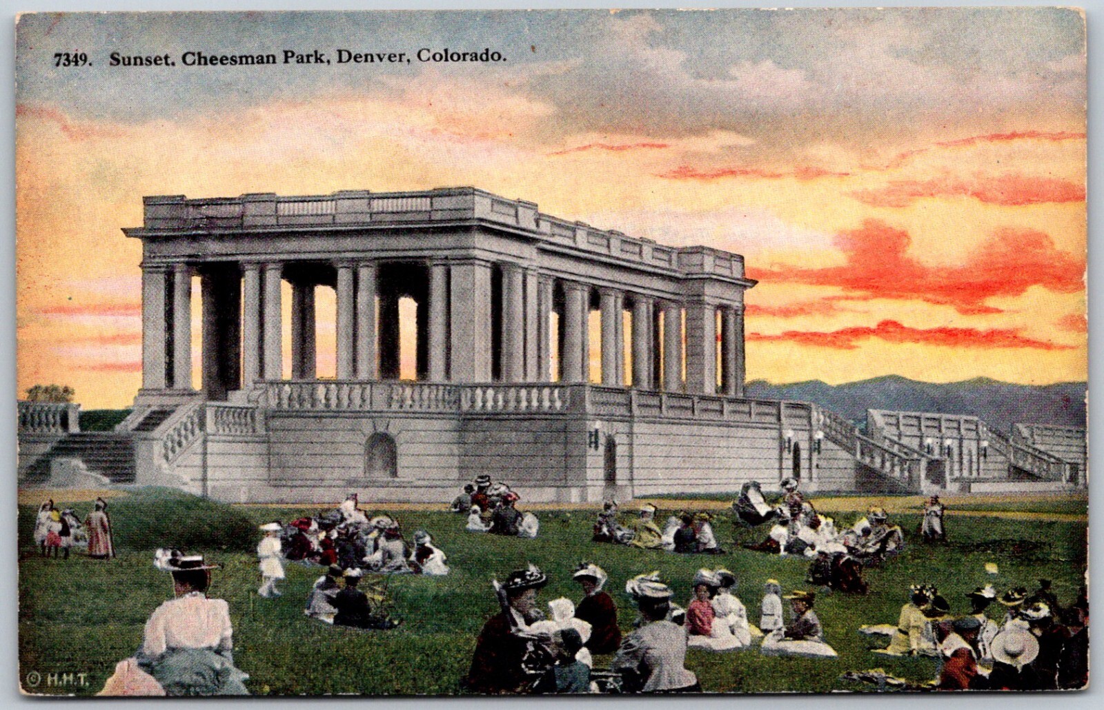 Postcard CO Denver Colorado Sunset Cheesman Park CO04 | eBay