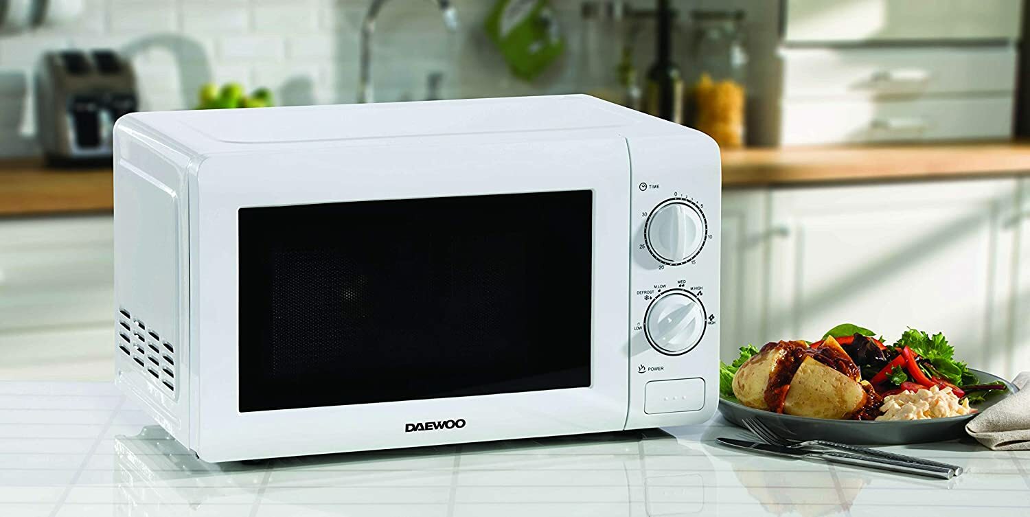 Daewoo 20L 800W 6 Power Levels Manual Stainless Steel Microwave SDA2075 ...