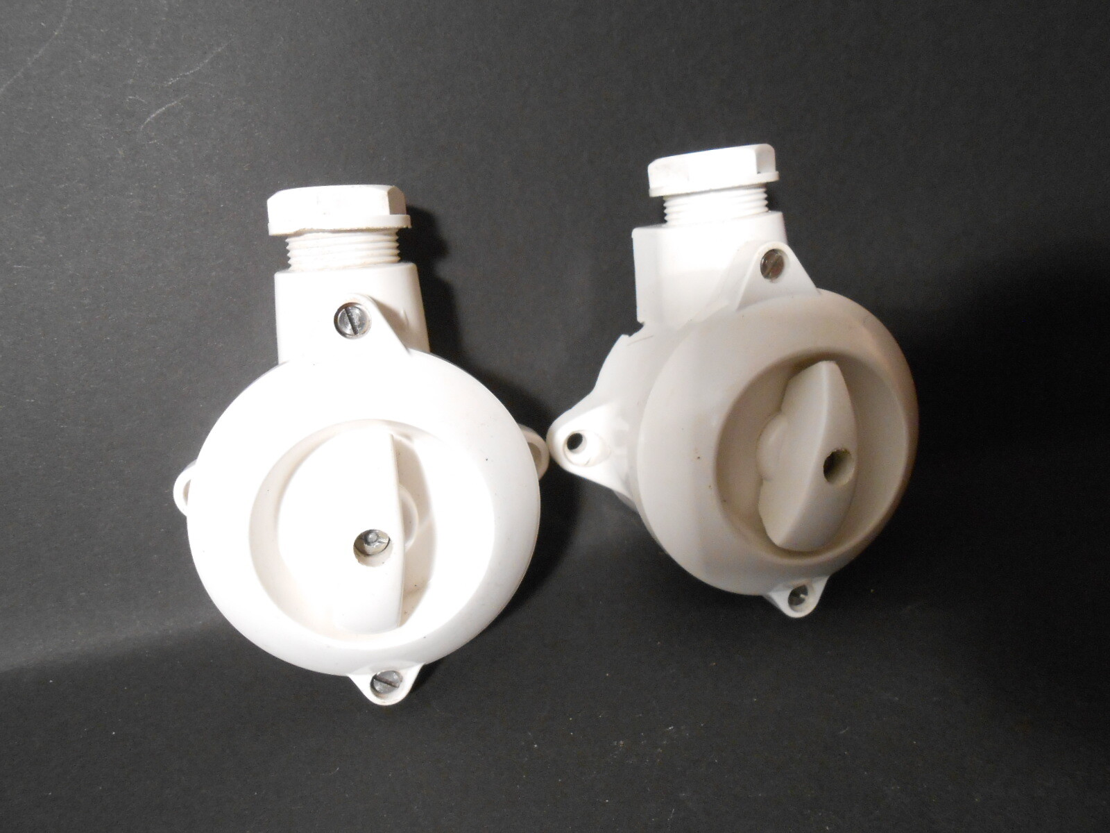 Origin. Bakelit Licht Schalter Drehschalter Aufputz weiß Steckdose alt ...