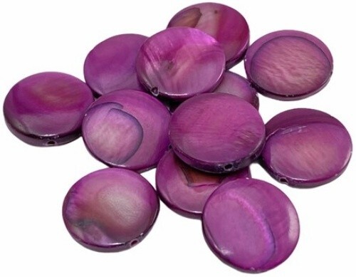 Mother of Pearl Discs, 8mm Round, Flat, 3 Dyed Colors, Loose | eBay