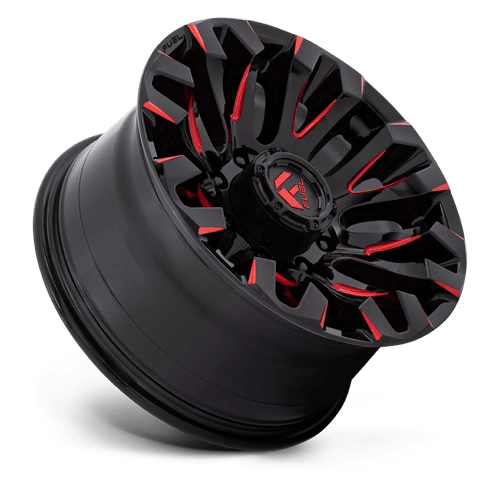 18X9 Fuel 1PC D829 QUAKE 8X6.5 1MM GLOSS BLACK MILLED RED TINT (4) | eBay