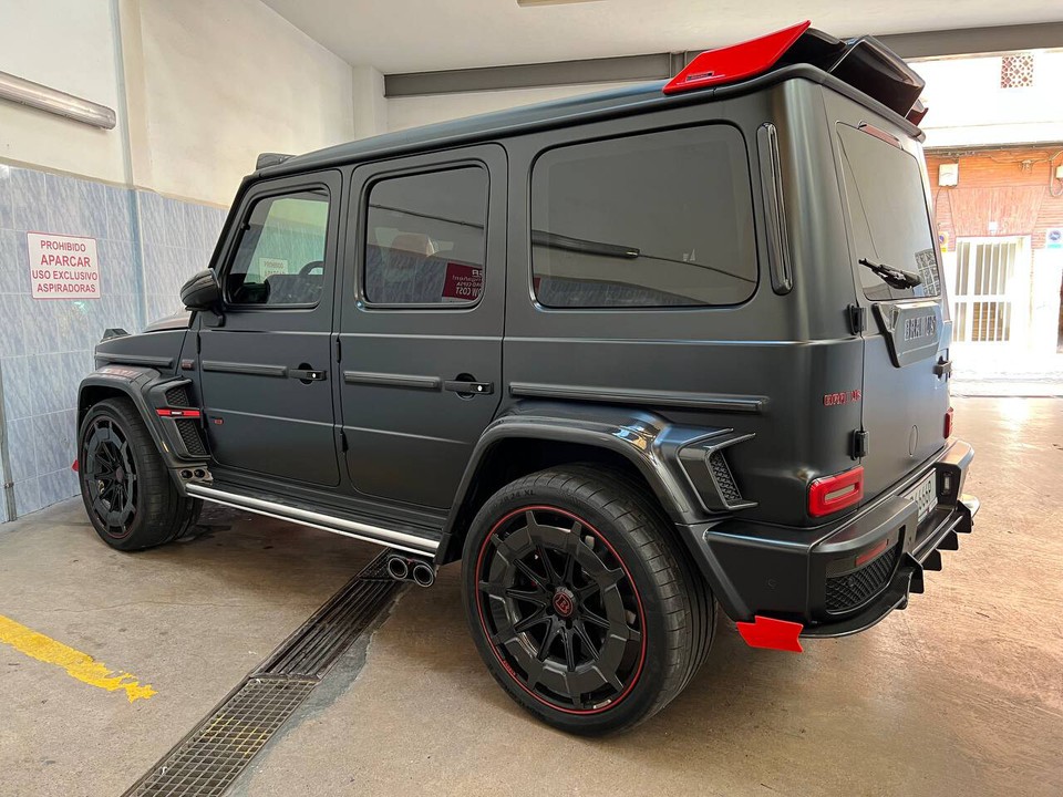 G Wagon Carbon BsStyle Rear Roof Spoiler Red made for Benz W464 | eBay
