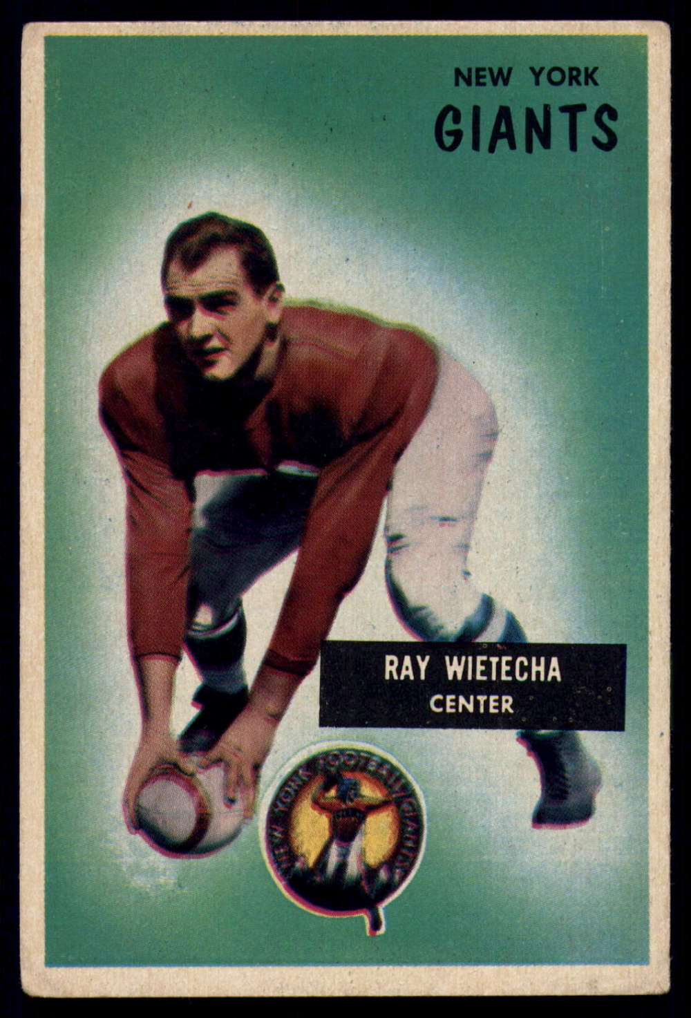 1955 Bowman #24 Ray Wietecha EX++ NY Giants ID:81034 | eBay