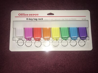 Office Depot® Brand Key Rack, Assorted Color Key Chains, Holds 8 | eBay