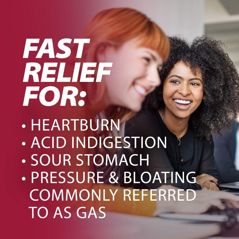 Antacid Plus Anti Gas Tablets Mixed Berry 60 Count | eBay