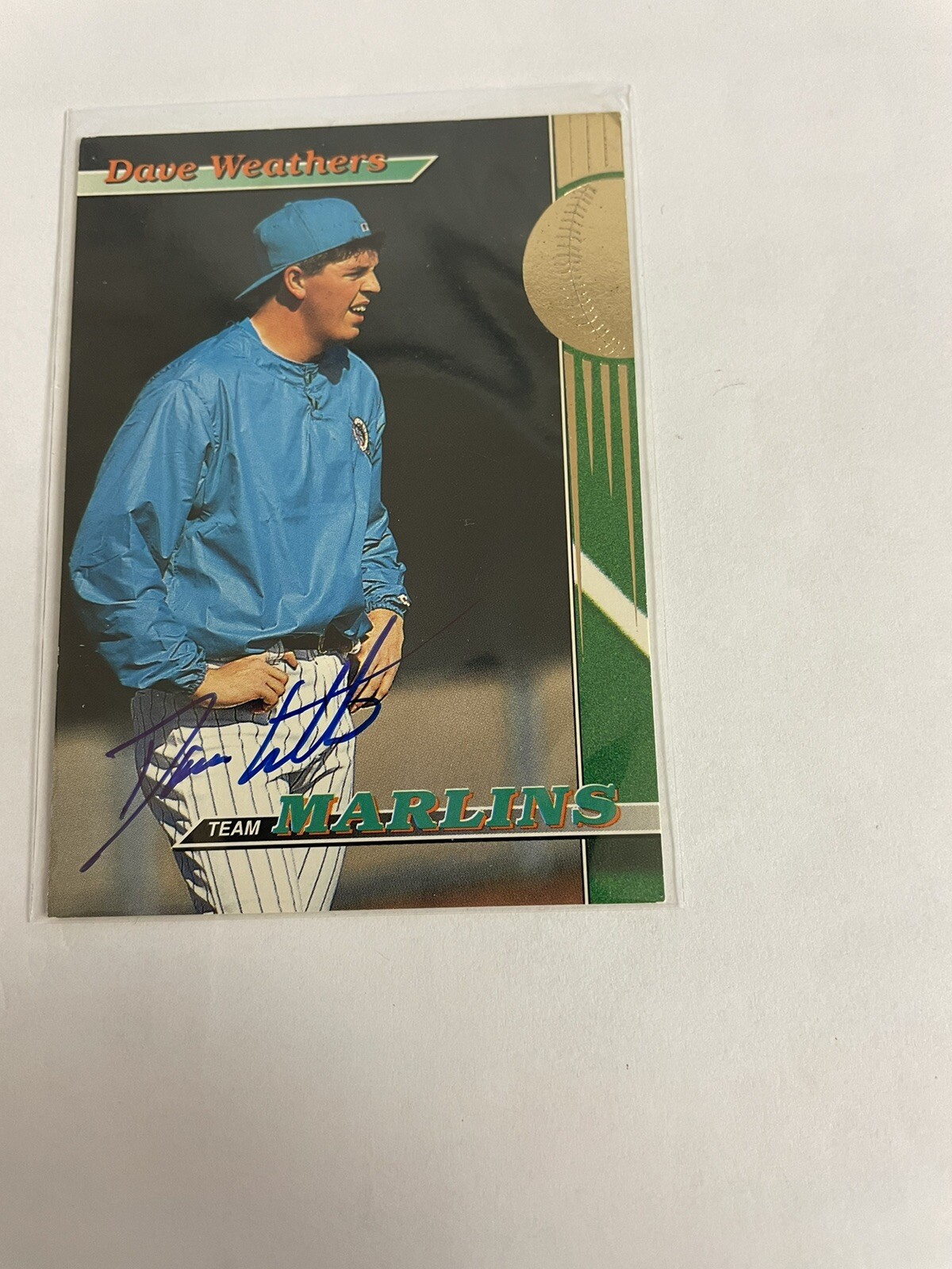 1993 Stadium Club Team Marlins Autograph Dave Weathers (#26) | eBay