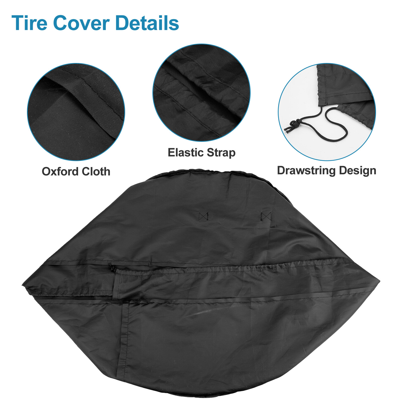 Black Spare Wheel Cover Car Tire Covers Protector For Tyre Diameter 14 ...