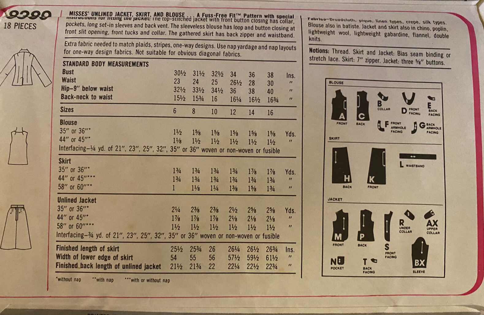 Vtg 70's Simplicity 8389 Jacket Skirt Blouse Peter Pan Collar Sewing ...
