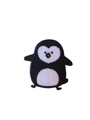 Black Cute Penguin Animal Iron On patch Sew On transfer Badge Penguin ...