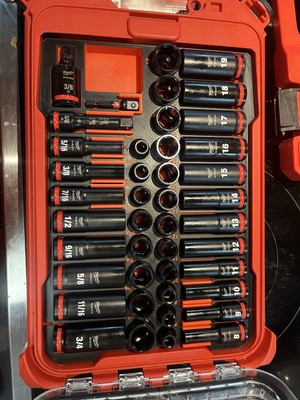 Milwaukee 3/8 inch 43 pc Impact Socket Packout Tray (Insert Tray only ...