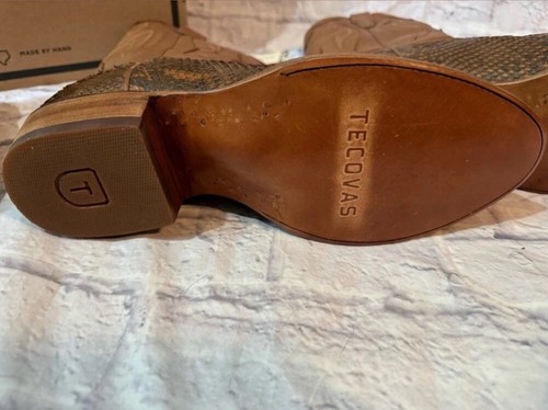 Tecovas “The Brady” Tan Python EE Wide Men’s Size 12 | eBay